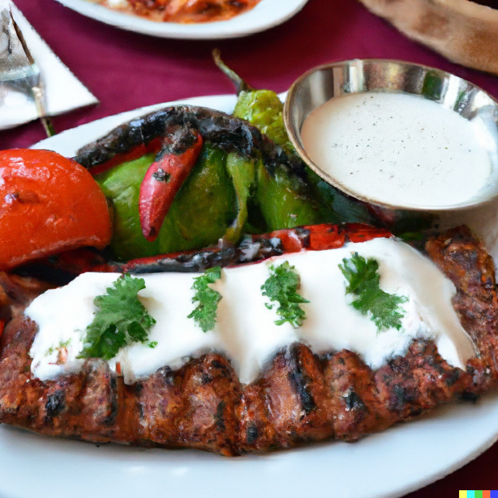 Iskander Kebab - Eine köstliche Kombination aus gegrilltem Fleisch, Jo ...